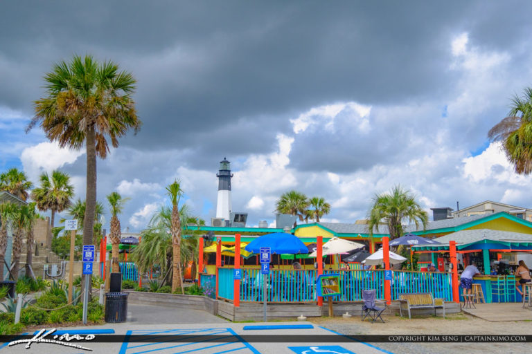 North Beach Tybee Island Lighthouse Savannah Georgia | Royal Stock Photo