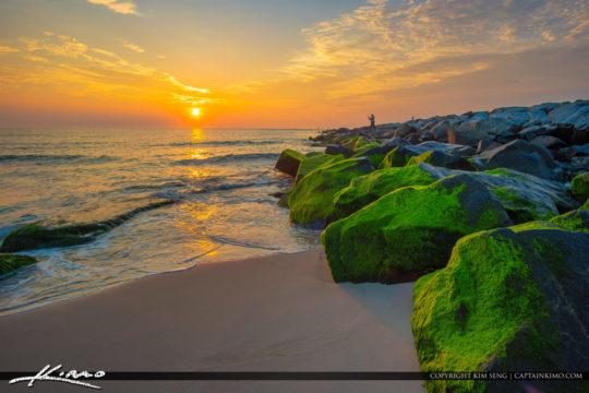 Coin Beach Delaware National Seashore North Inlet Sunrise Rocks | Royal ...