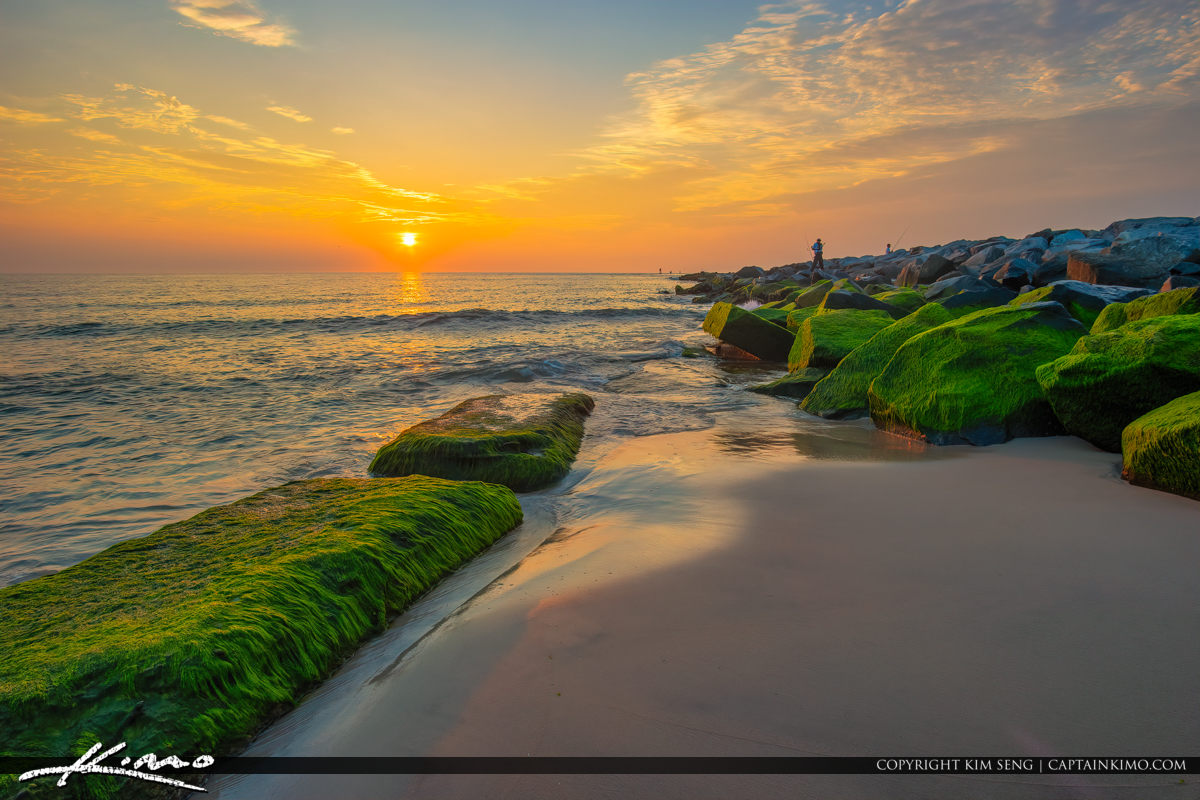 Coin Beach Delaware National Seashore North Inlet Sunrise Rocks | Royal ...