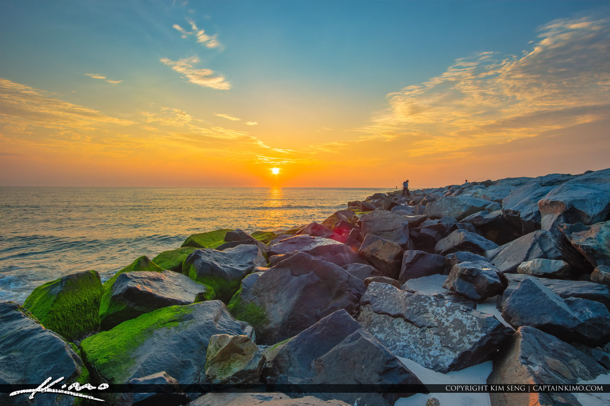Coin Beach Delaware National Seashore North Inlet Sunrise Rocks | Royal ...