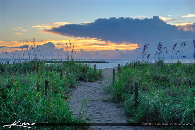 Fort Pierce Florida Inlet Jetty Park Sunrise - Royal Stock Photo