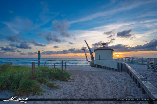 Boynton Beach Inlet Pump House Sunrise | Royal Stock Photo