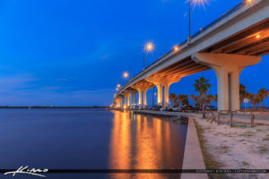 Jensen Beach Causeway Park and Bridge Fishing Pier - Royal Stock Photo