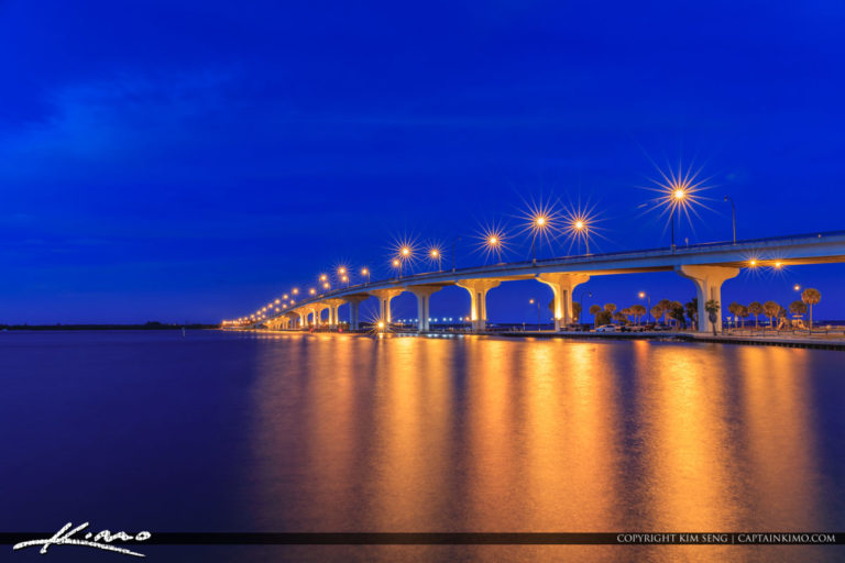 Jensen Beach Causeway Park and Bridge Fishing Pier - Royal Stock Photo