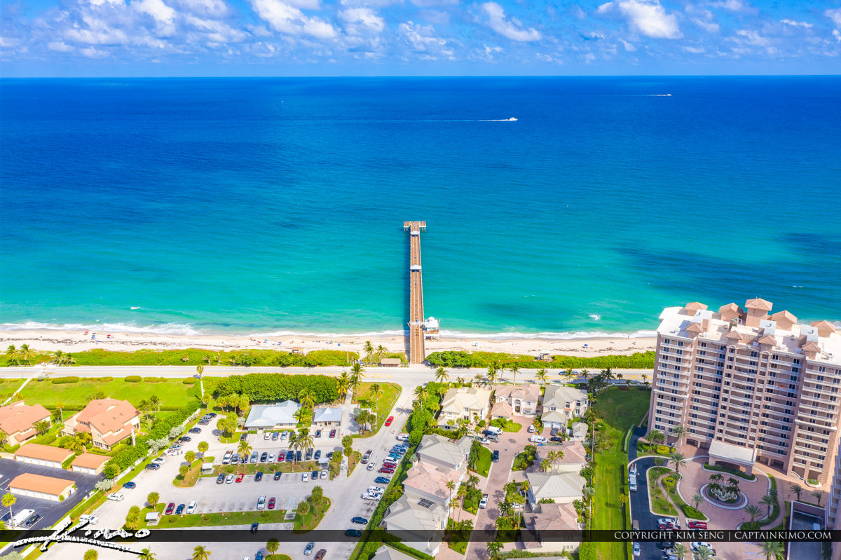 Juno Beach Florida Aerial at the Pier | Royal Stock Photo