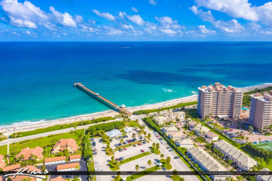Juno Beach Florida Aerial at the Pier | Royal Stock Photo