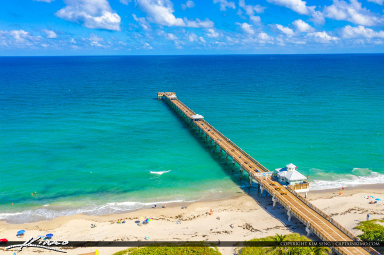 Juno Beach Florida Aerial at the Pier | Royal Stock Photo