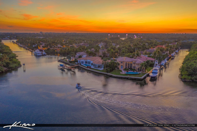 The Conner View Sunset of Lake Worth Lagoon Florida | Royal Stock Photo