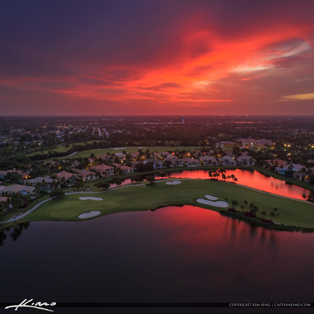 Golf Course Wallpaper Sunset