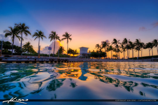 Dubois Sunset from the Lagoon Jupiter Florida - Royal Stock Photo