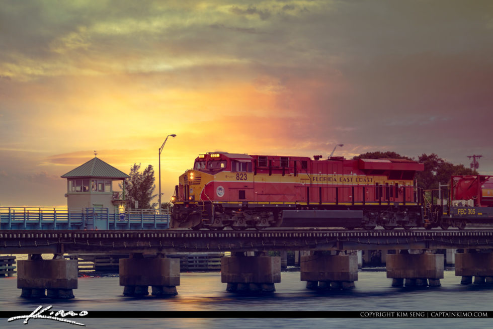 Florida East Coast Train at Bridge Downtown Stuart Florida | Royal ...