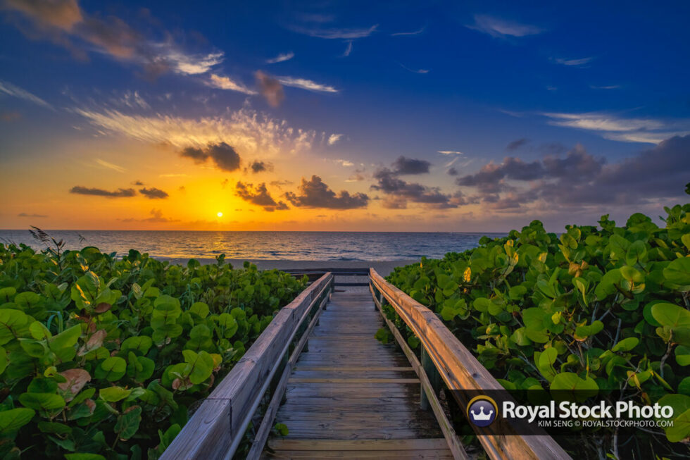 Palm Beach Shores Beach Entrance Singer Island Florida - Royal Stock Photo