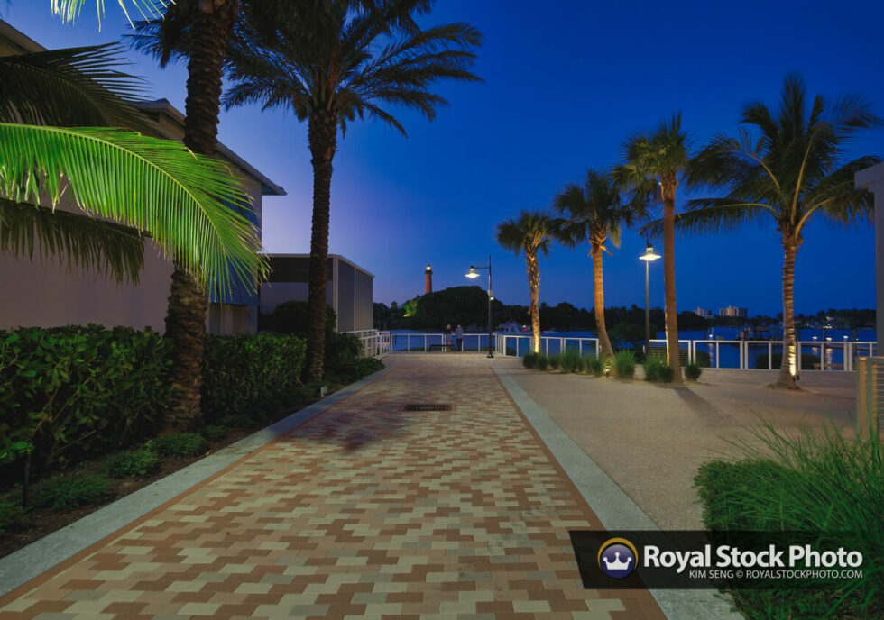 Down the Brick Road on Love Street in Jupiter Florida | Royal Stock Photo