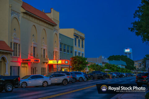 Stuart Downtown Water Tower Night | Royal Stock Photo
