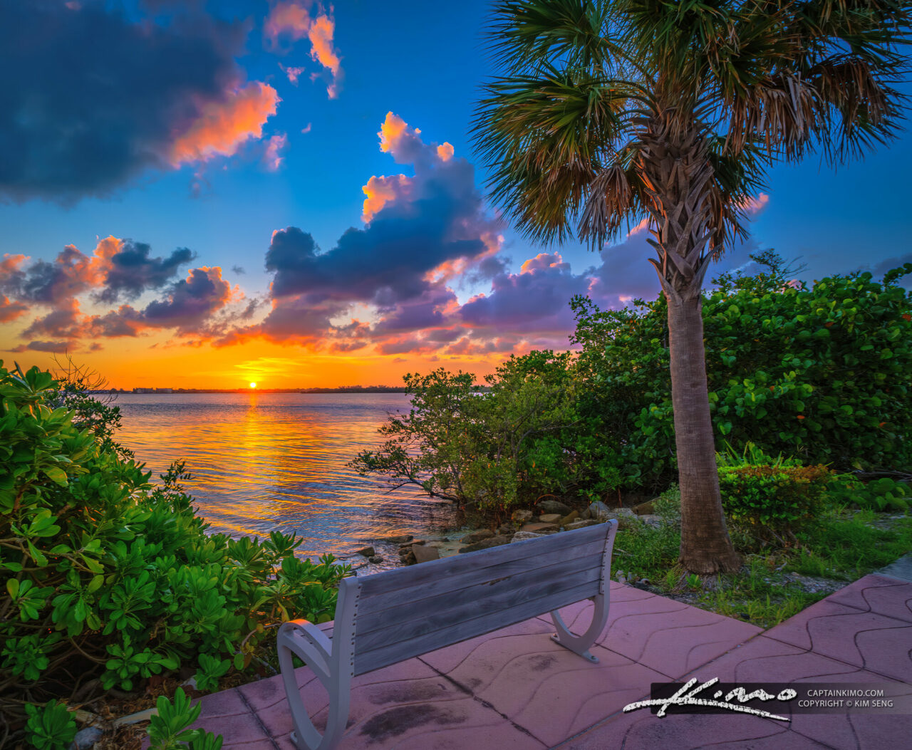 Sunset Over Lakeworth Lagoon at Singer Island | Royal Stock Photo