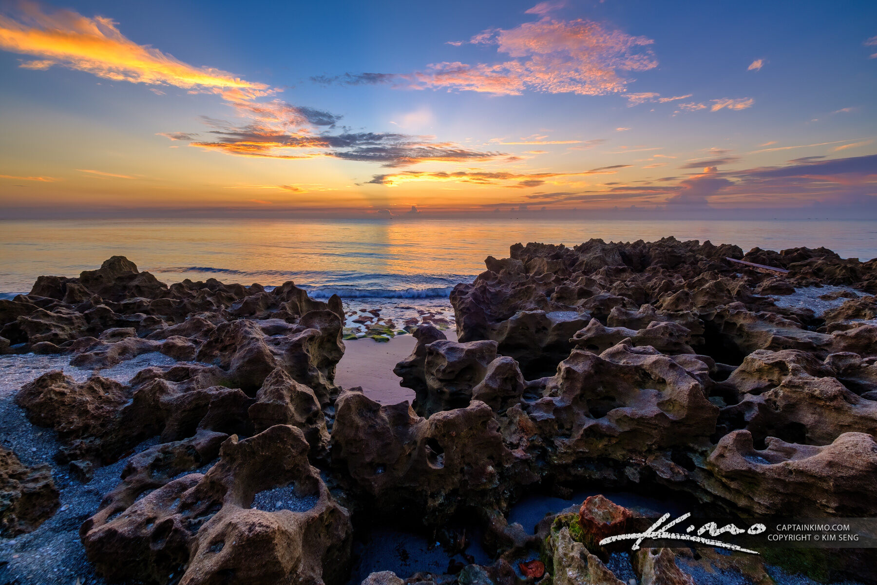 Above the Rocks Coral Cove Park Sunrise | Royal Stock Photo