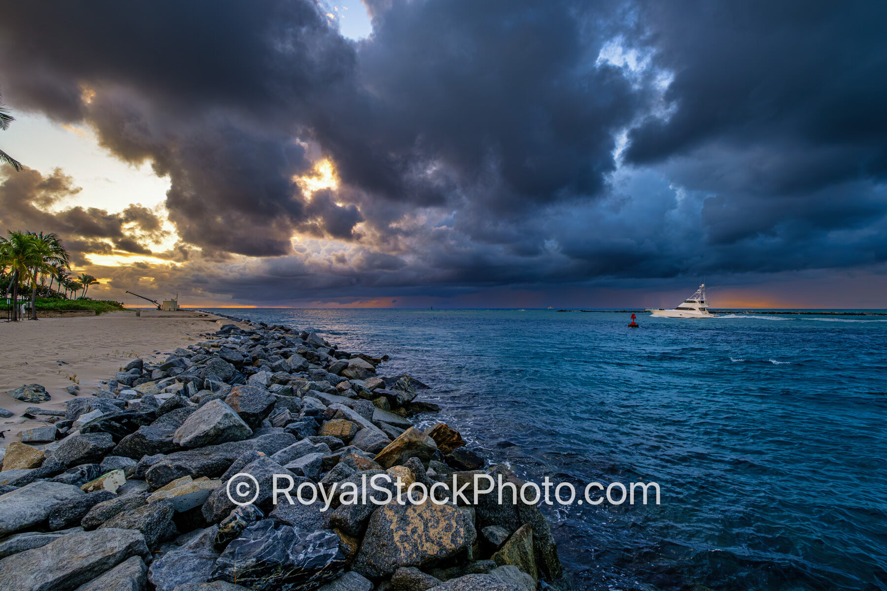 Palm Beach Inlet Storm Sky | Royal Stock Photo