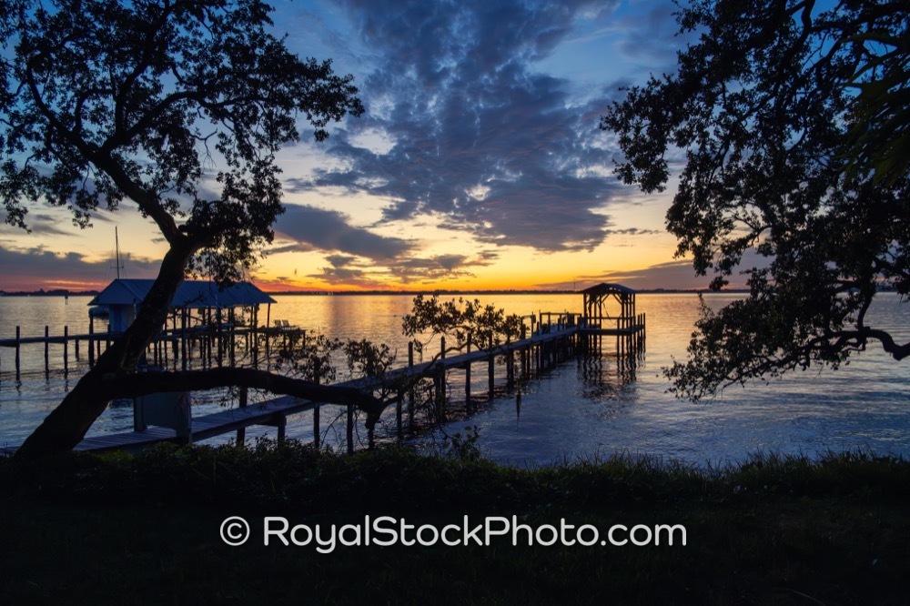 Golden Hour at Melbourne Beach Pier Captivating Sunset Scene for ...