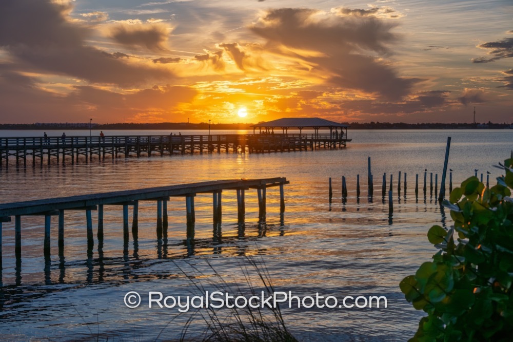 Captivating Sunset View at Melbourne Beach Pier Highlights Community ...
