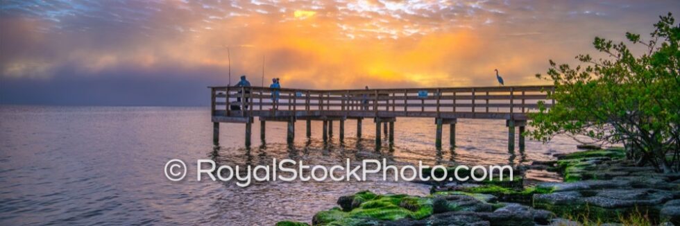 Explore the Tranquil Morning Glow Over the Pier at Castaways Point Park ...